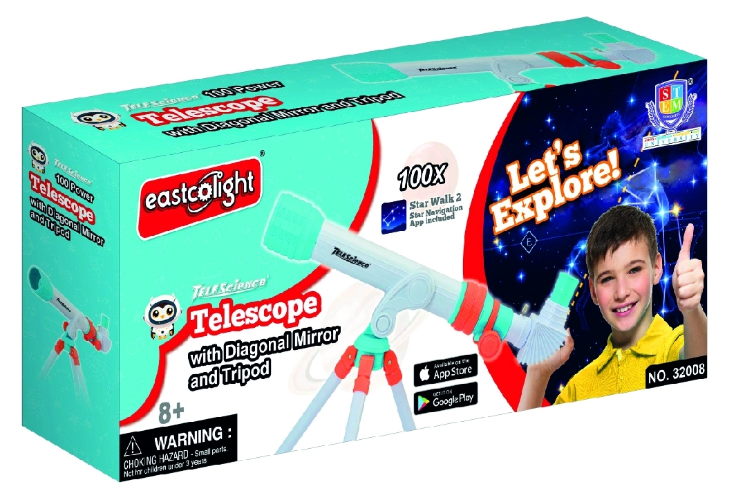 EASTCOLIGHT teleskoop koos peegli ja statiiviga, 32008 | Teadusmängud